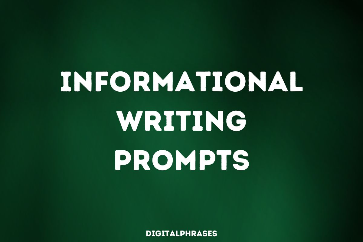 25 Informational Writing Prompts