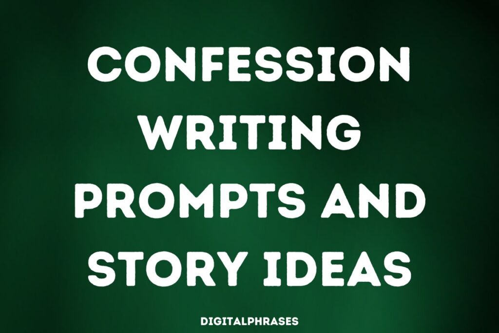 48 Confession Writing Prompts and Story Ideas