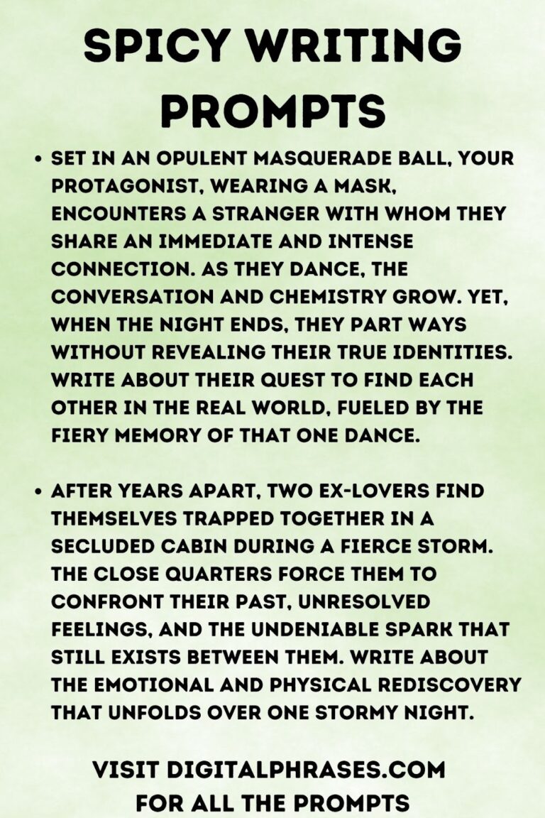 40 Spicy Writing Prompts