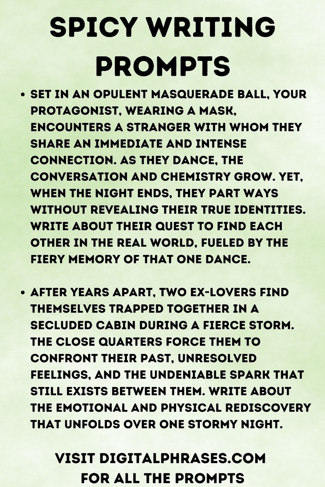 40 Spicy Writing Prompts