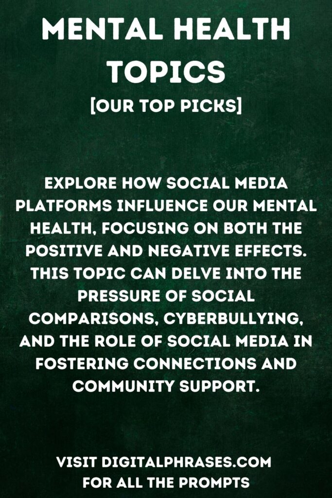 32 Mental Health Topics To Write About and Discuss