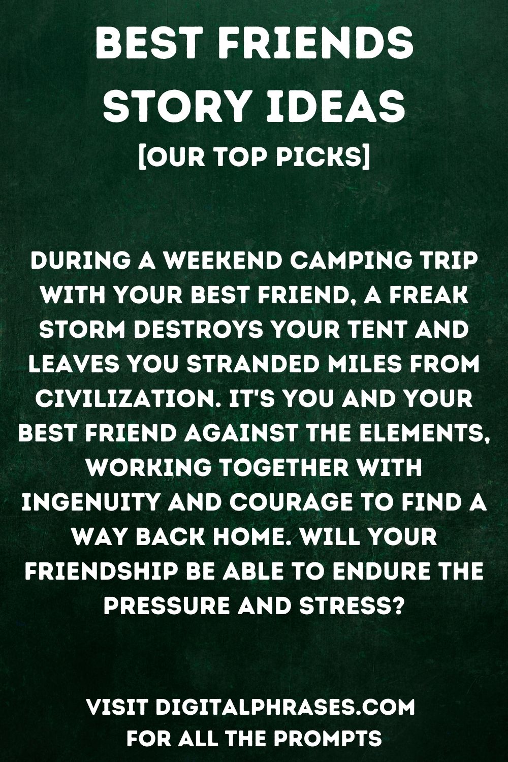 30 Best Friends Writing Prompts and Story Ideas