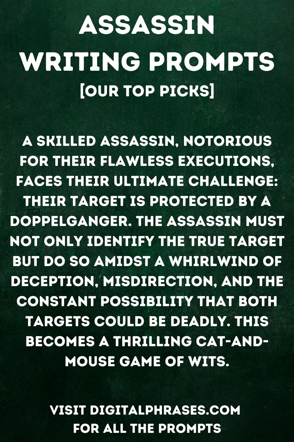 25 Assassin Writing Prompts