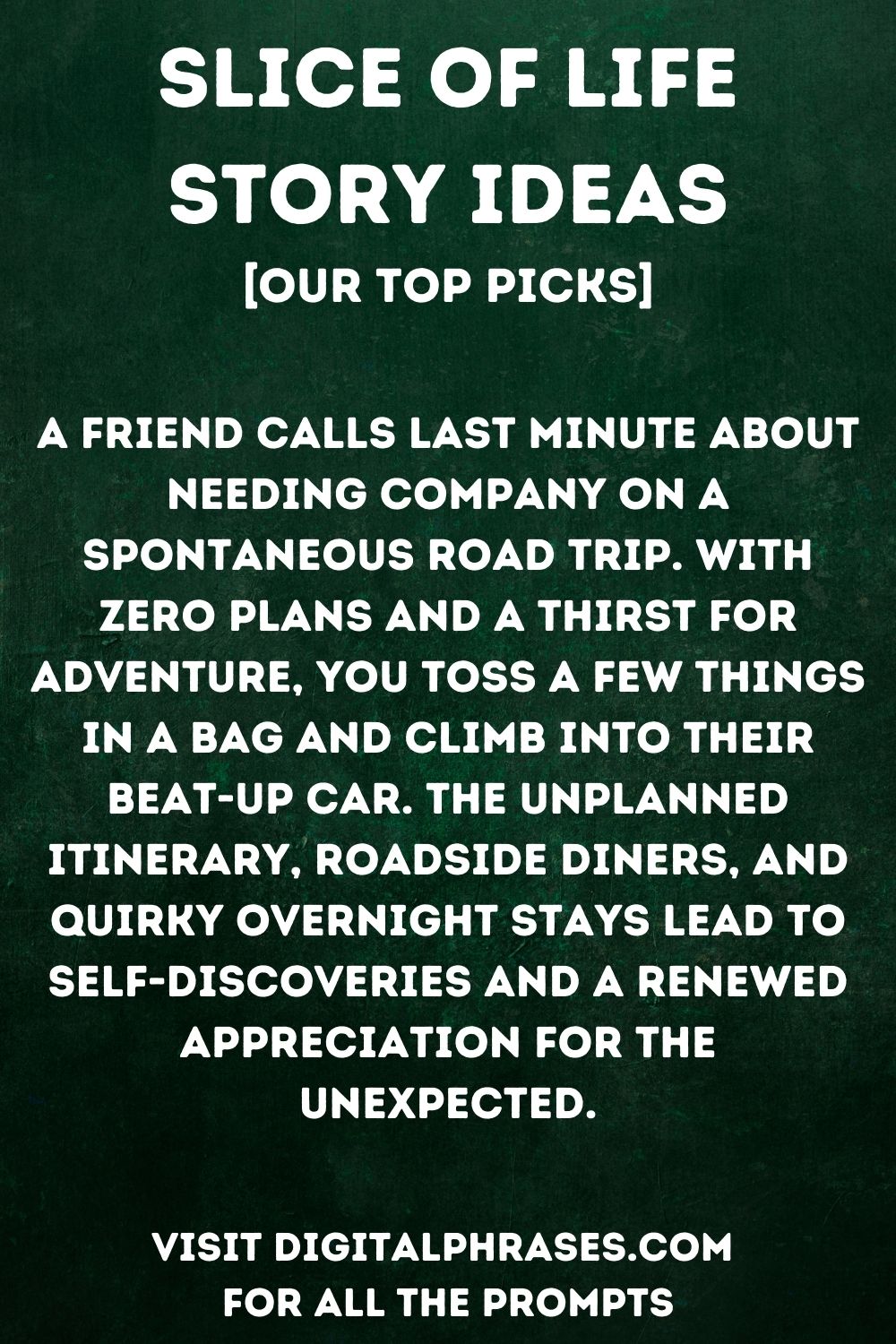 24 Slice of Life Story Ideas and Prompts