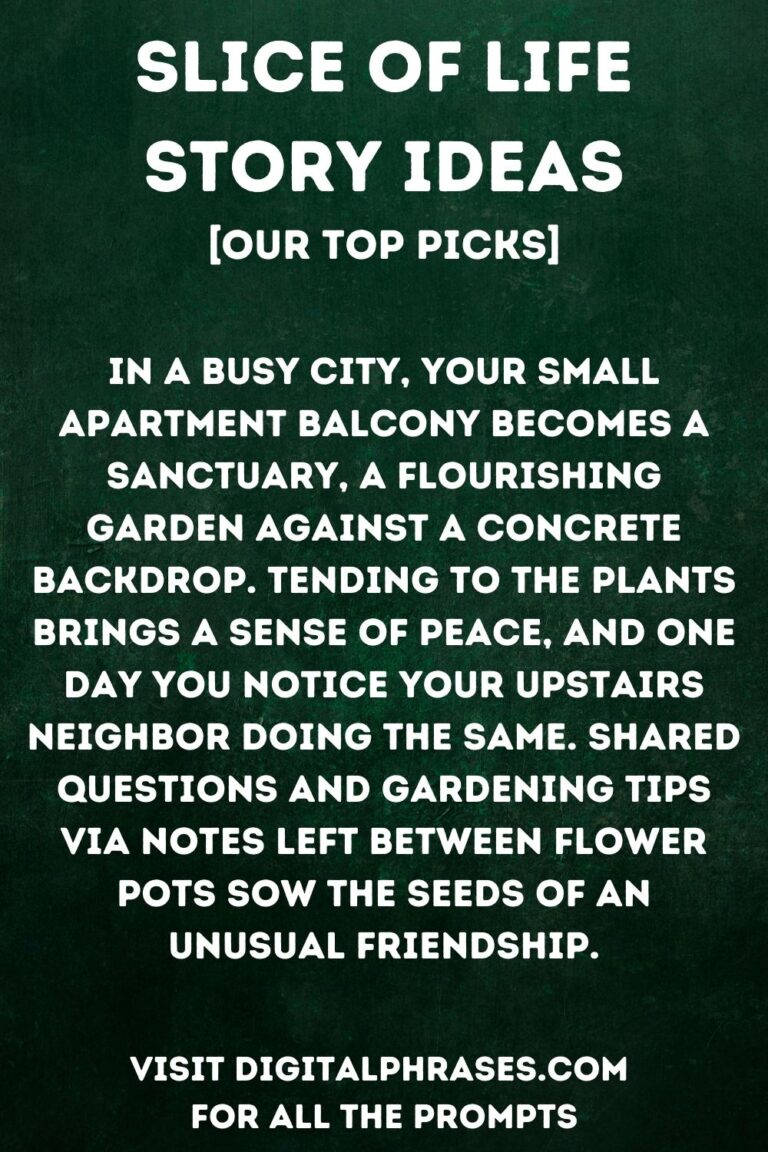24 Slice of Life Story Ideas and Prompts