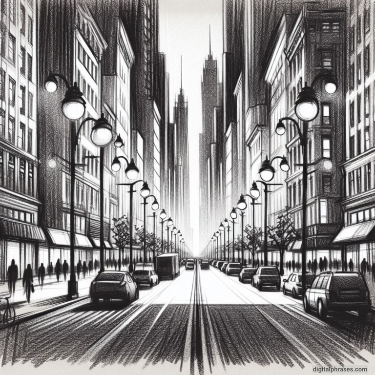 72 One Point Perspective Drawing Ideas of Architecture and Buildings