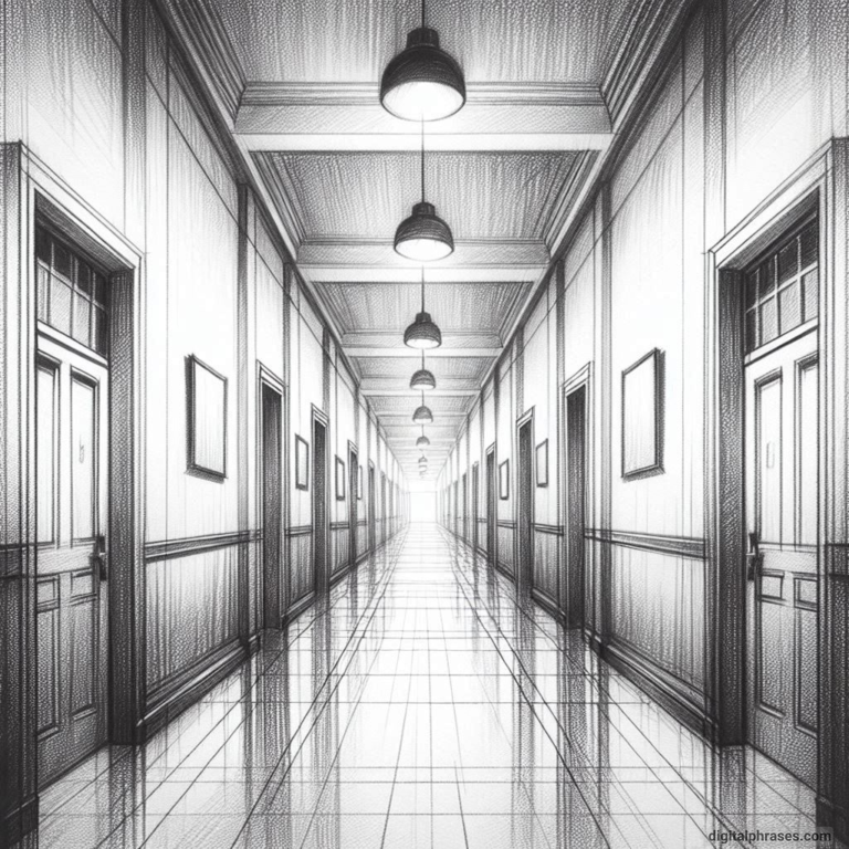 72 One Point Perspective Drawing Ideas of Architecture and Buildings