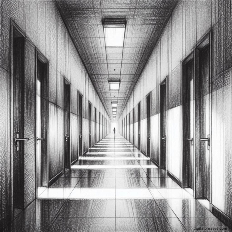 72 One Point Perspective Drawing Ideas of Architecture and Buildings