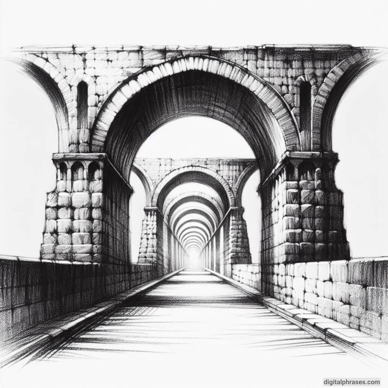 72 One Point Perspective Drawing Ideas of Architecture and Buildings