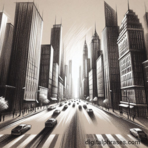 80 One-Point Perspective Drawing Ideas of Cities