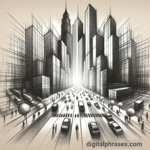 80 One-Point Perspective Drawing Ideas of Cities