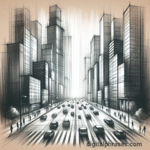 80 One-Point Perspective Drawing Ideas of Cities