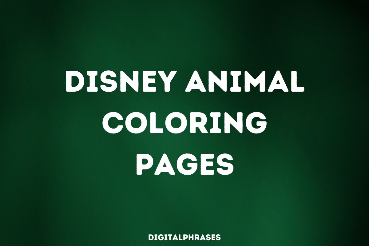 24 Disney Animal Coloring Pages