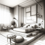 22 Two Point Perspective Drawing Ideas of Rooms and Bedroom Interiors