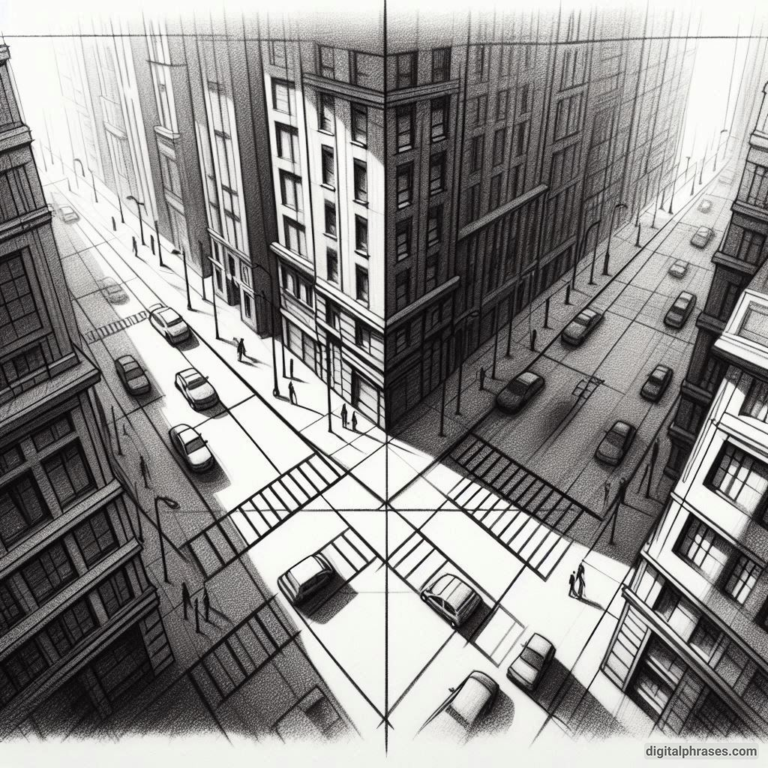 21 Two Point Perspective Drawing Ideas of a City