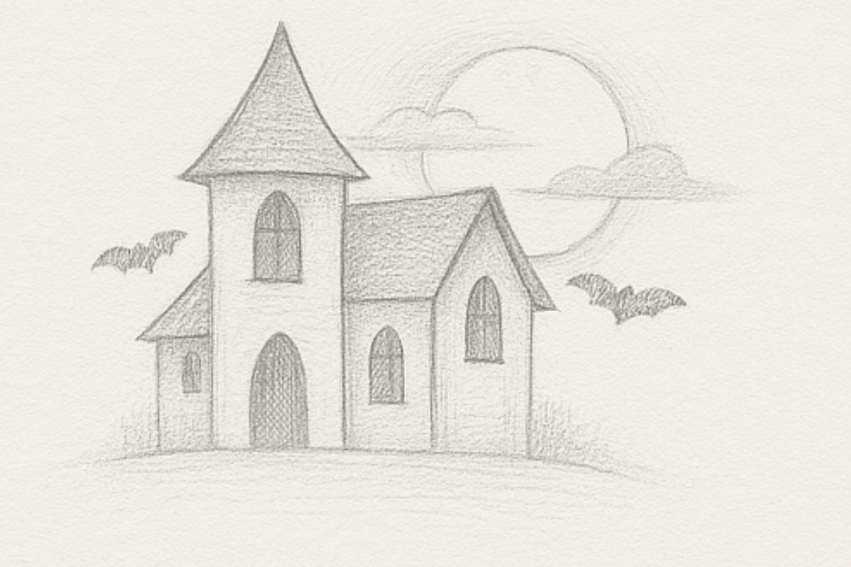 How To Draw a Haunted House
