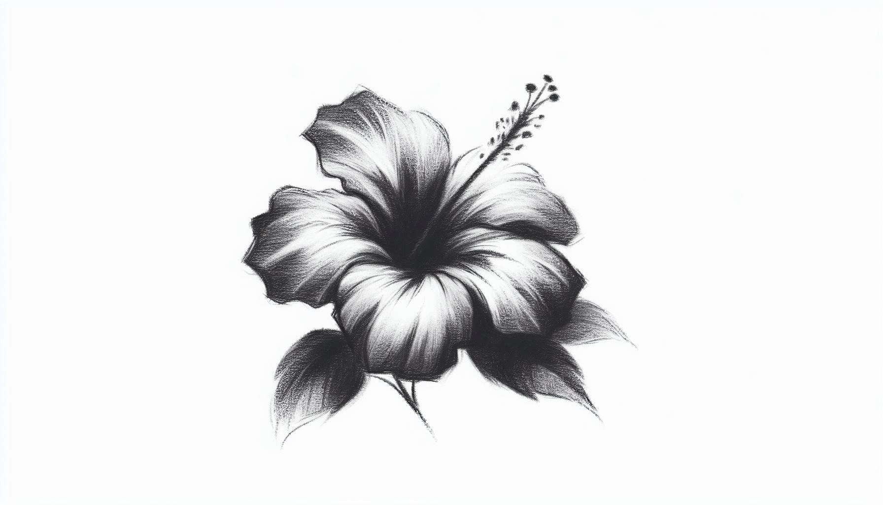 21 Hibiscus Drawing Ideas (Easy, For Kids, Plant and Leaf)