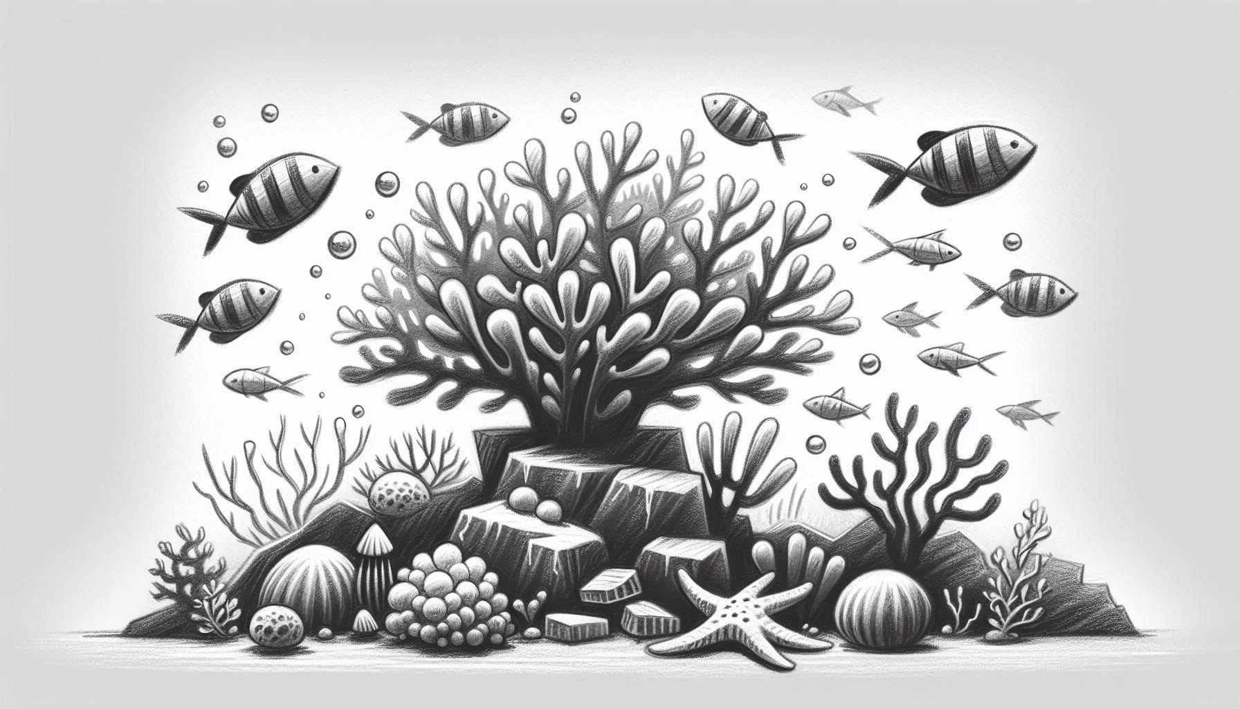 21 Coral Reef Drawings (Simple, Realistic and Cartoons)