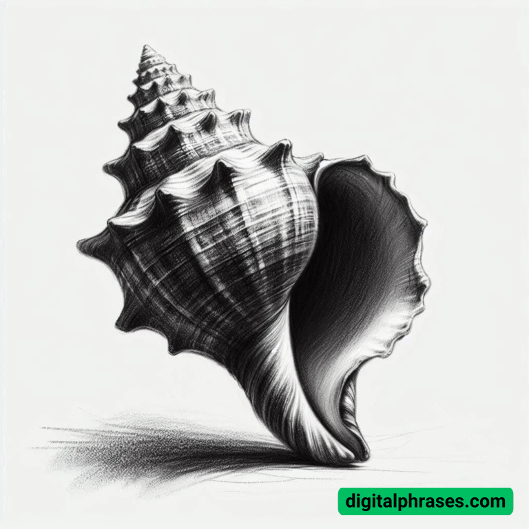 30 Sea Shell Drawing Ideas (Simple, Easy, Cartoon and With Pearl)