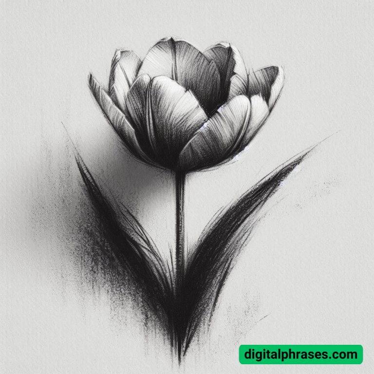24 Tulip Drawing Ideas (For Kids and Adults, Bouquet, Garden and Cartoons)