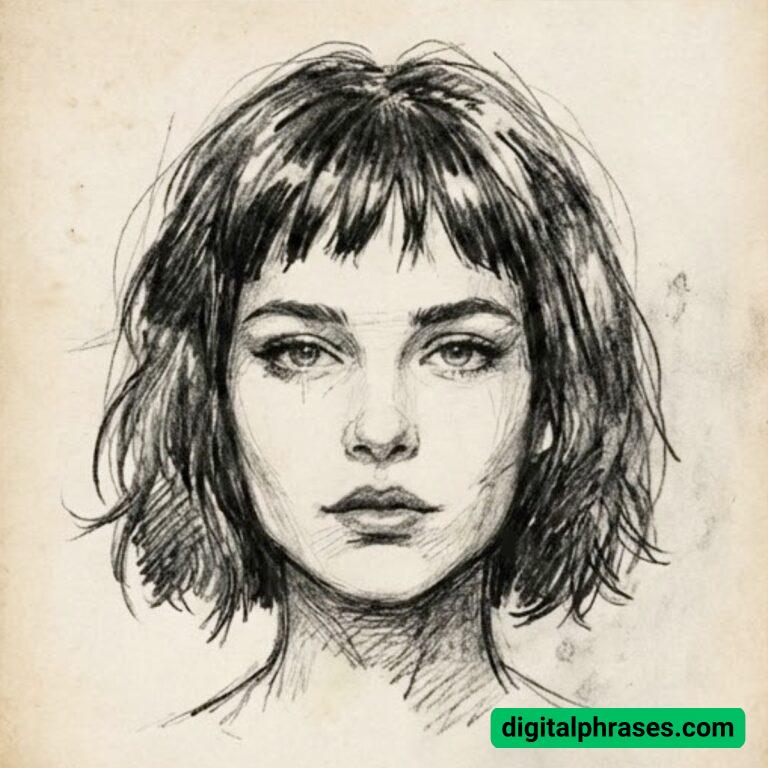 15 Bangs Drawing Ideas
