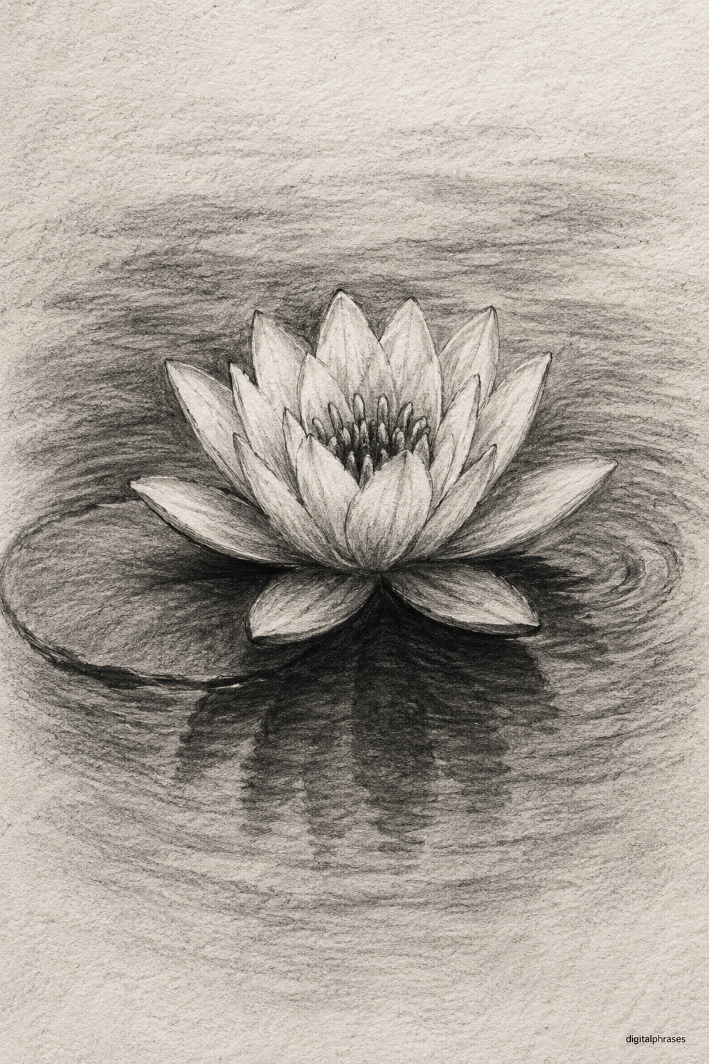 Water Lily Drawing Ideas
