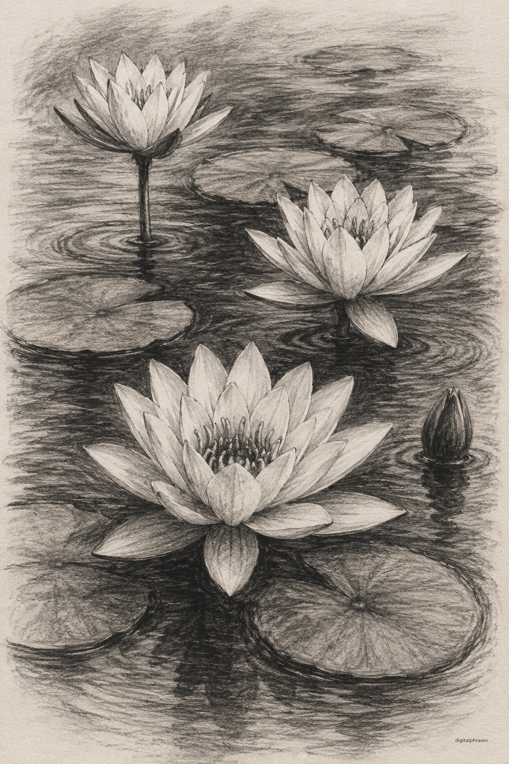 Water Lily Drawing Ideas